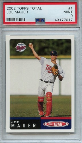 2002 Topps Total #1 Joe Mauer - Rookie Card - PSA 9 - Pop 21 | eBay