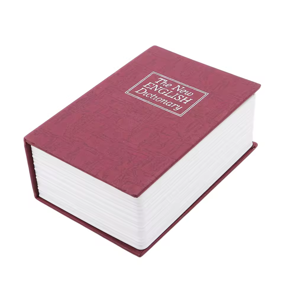 Mini Dictionary Money Box Secret Book Safe with Key Lock Cash Storage ...