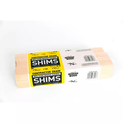 12" Contractor Shims 42 Pack | Wood Shims for Doors, Windows, Leveling ...