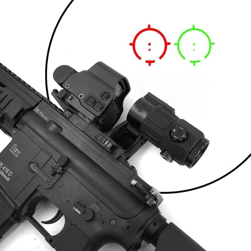 G45 5X Magnifier 558 Red/Green Dot Reflex Scope QD Mount -Hunting/Air ...