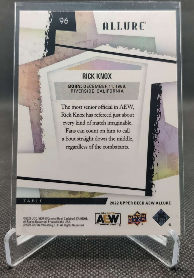 2022 Upper Deck Allure AEW Table Parallel #96 Rick Knox wrestling card ...