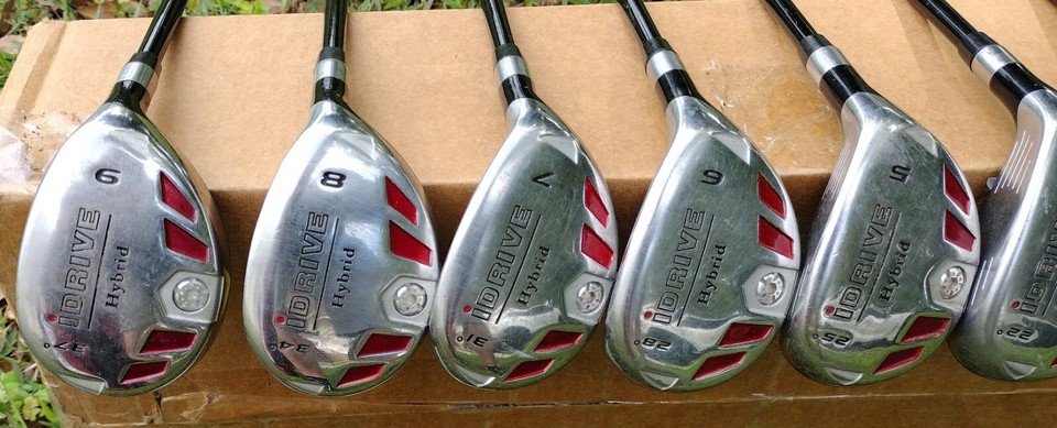 iDrive Hybrid Set 9pc Golf Club Set 3-PW & SW Graphite X-Power Shafts ...