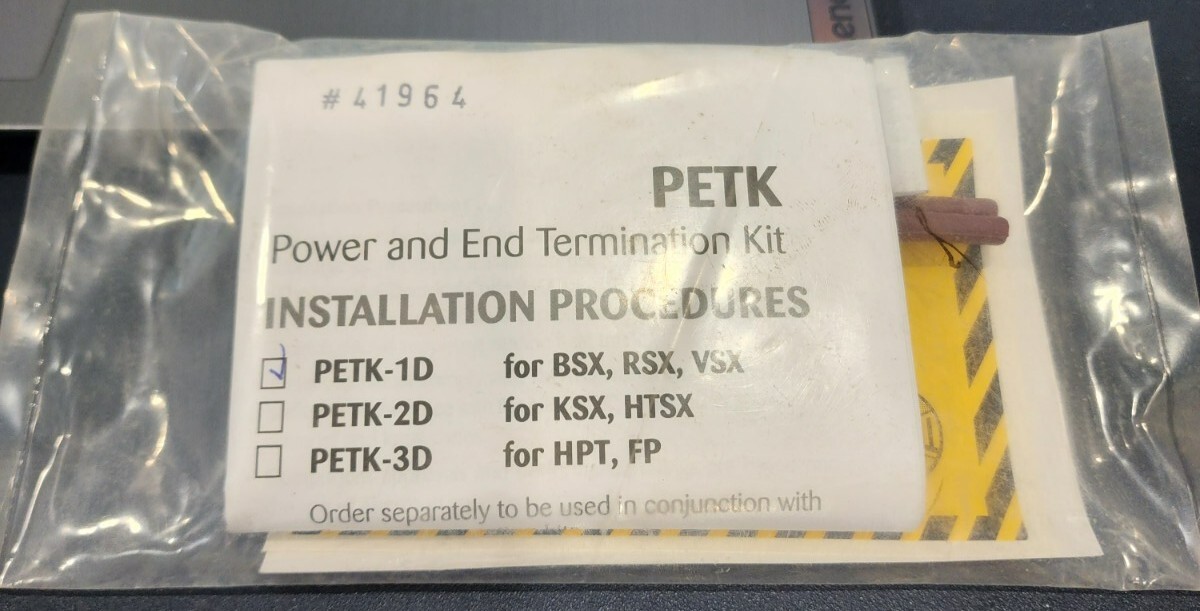2-Thermon Manufacturing Co. PETK-1D Power and End Termination Kit | eBay