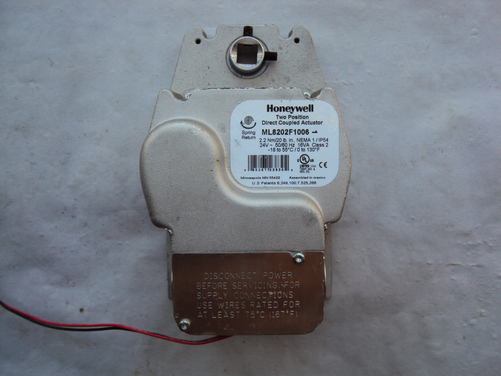 Honeywell ML8202F1006 Two Position 24V Direct Coupled Actuator for sale ...