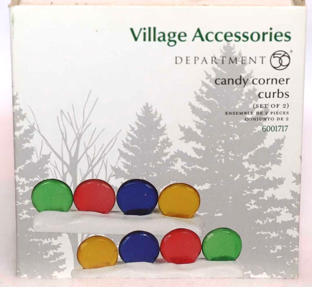 DEPT 56 CANDY CORNER CURBS SET OF 2 VILLAGE ACCESSORIES CHRISTMAS ...