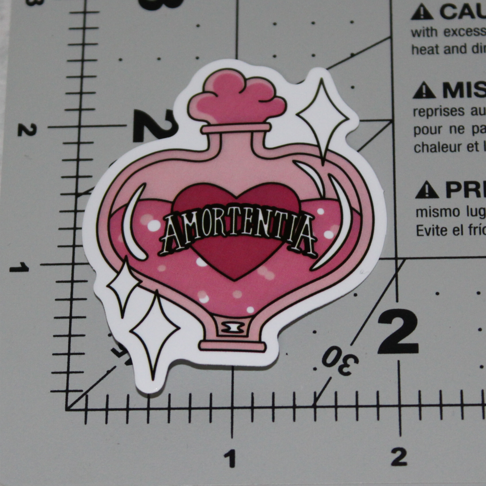Amortentia Obsession Love Potion Pink Heart Forbidden Sticker | eBay