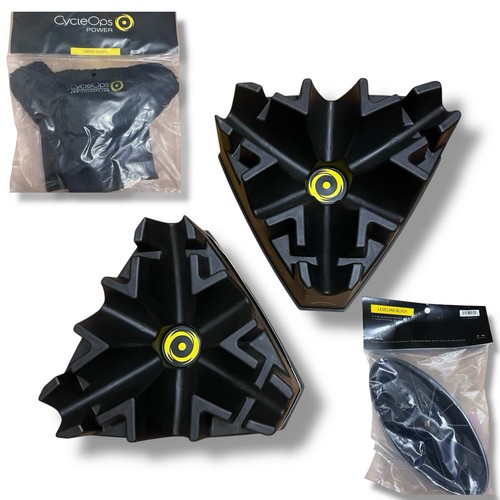 Set CycleOps Riser Tire Leveling Block Sweat Guard Climbing Bicycle ...