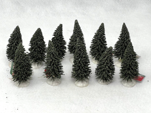 LOT of 11 Pine Tree Figures (Model Train) 3-4" | eBay