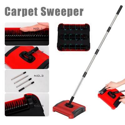 Manual Carpet Floor Sweeper Mini Stick Cleaner Pet Hair Clean for Home ...