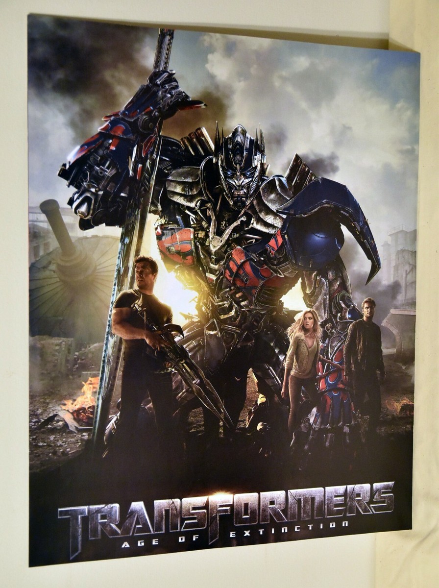 Transformers Age Of Extinction Poster Mark Wahlberg