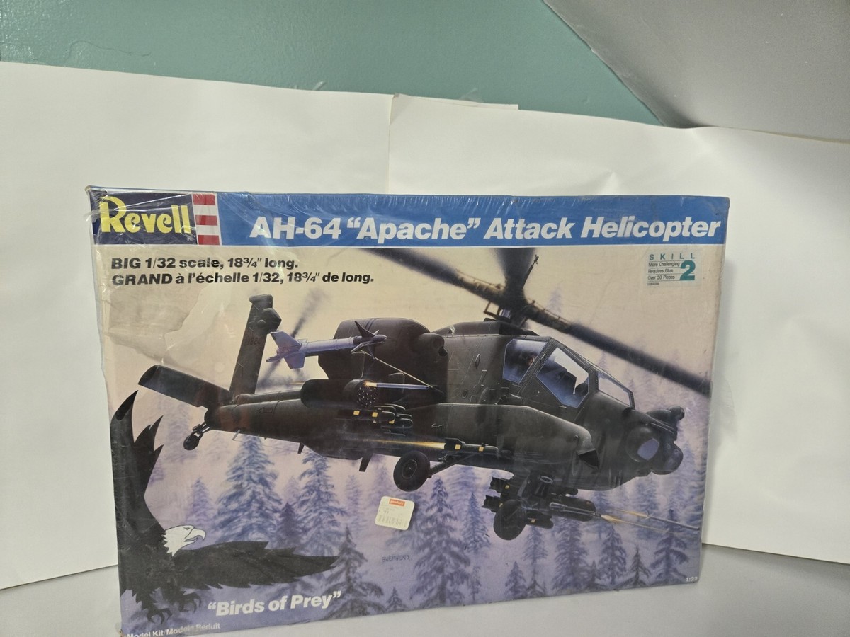 Vintage Revell 1-32 AH-64 Apache Attack Helicopter Sealed Vintage Revell 1-32 AH-64 Apache Attack Helicopter Sealed