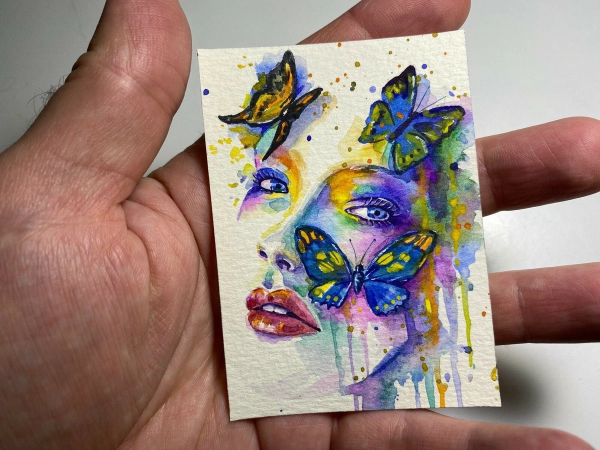 Watercolor Abstract Face