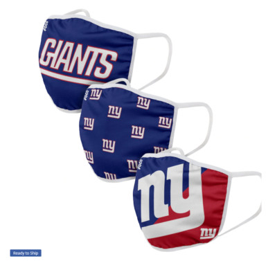 New York NY Giants NFL Football Adult Face Cover Mask 3 Pack NEW | eBay