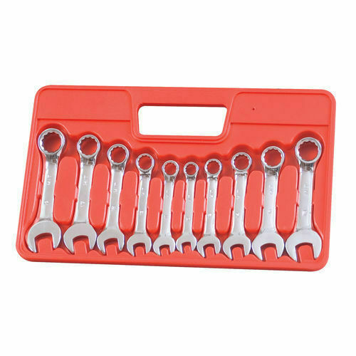 10pc Stubby Combination Spanner Set 10-19mm Short Spanners Wrench ...