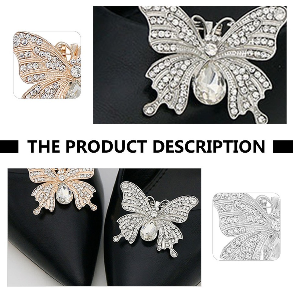 2pcs Beautiful Shoe Buttons Detachable Shoe Buckle Removable Women Shoe ...