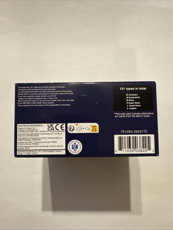 One Piece OP-01 Blue Bottom EMPTY Booster Box ROMANCE DAWN English | eBay