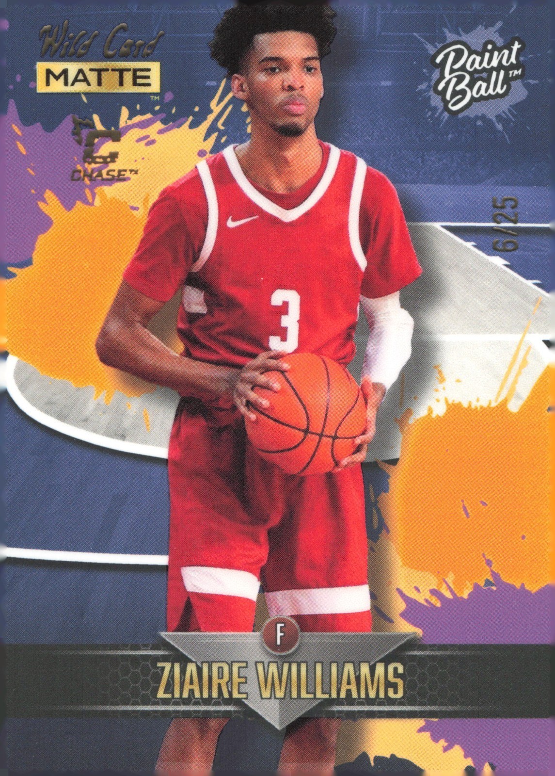 2022-23 Wild Card Matte Draft - Paintball Ziaire Williams #PB-24 White ...