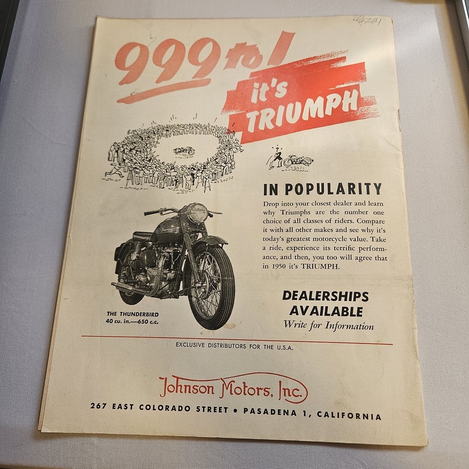 1950 August Cycle - Vintage Motorcycle Magazine | eBay