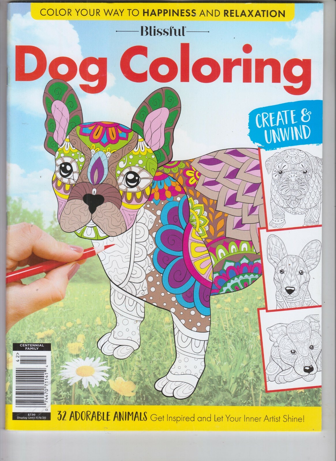 BLISSFUL DOG COLORING MAGAZINE 2020 CENTENNIAL MEDIA | eBay