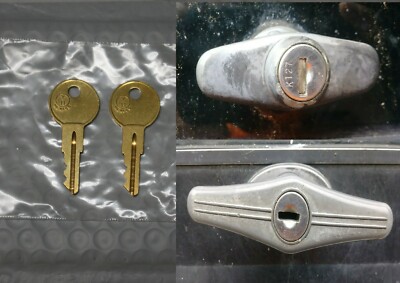 2 keys T-Handle Bauer Code K127 Camper Topper RV Camper Shell Truck Cap ...
