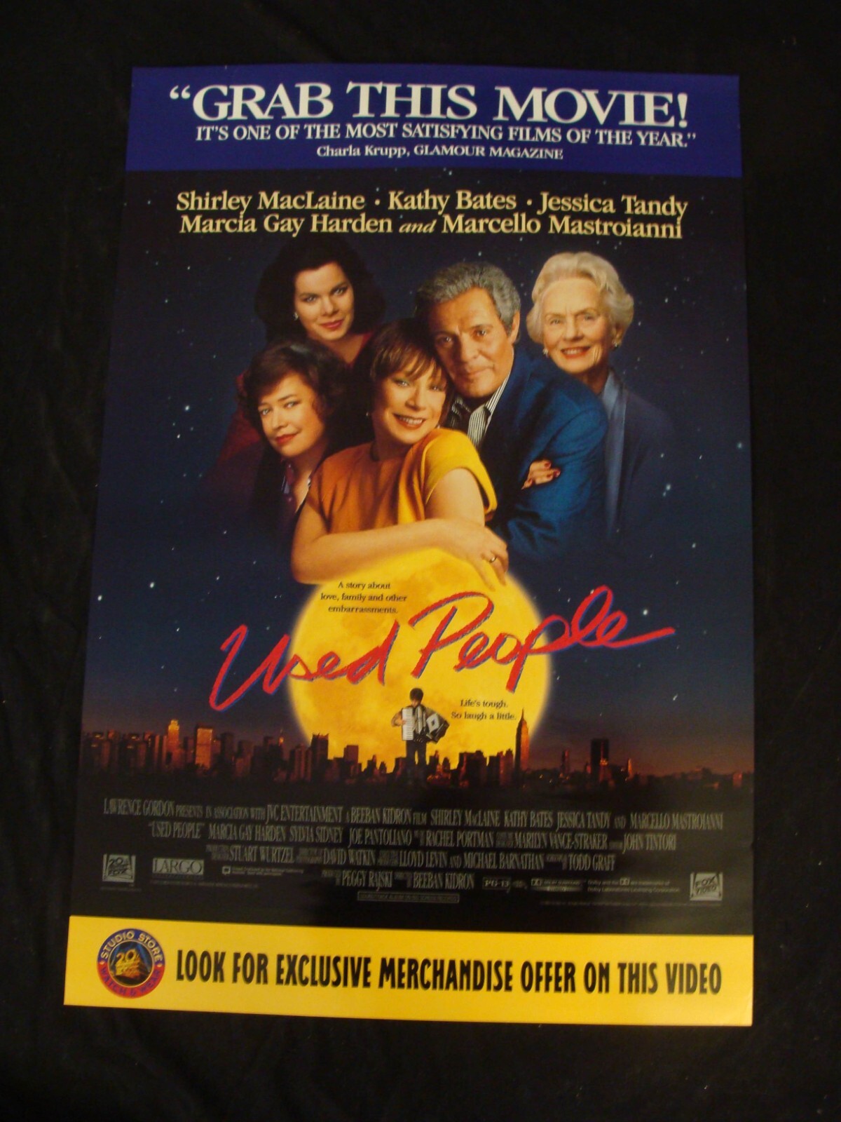 USED PEOPLE movie poster SHIRLEY MACLAINE KATHY BATES original video ...
