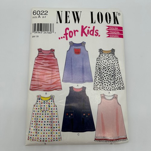 New Look Girls Jumper Pattern 6022 Toddler Kids Sizes A 2-7 UNCUT FF | eBay