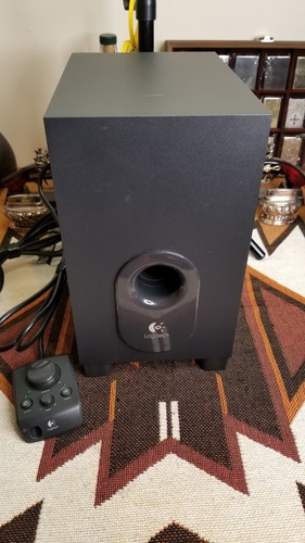 Logitech X-540 Dark Gray Wired Remote Multimedia Computer Subwoofer M/N ...