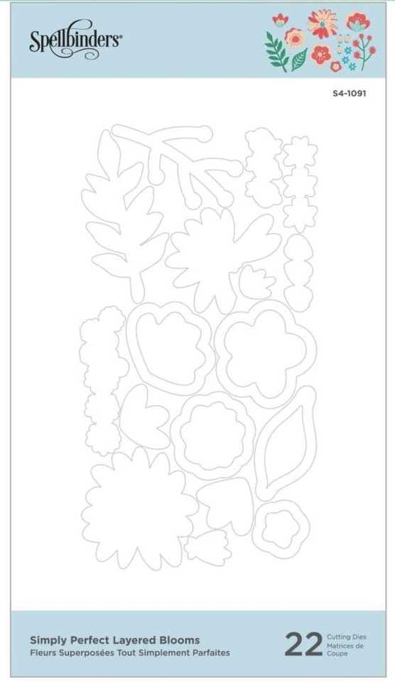 Spellbinders - Simply Perfect Collection - Etched Dies - Layered Blooms ...