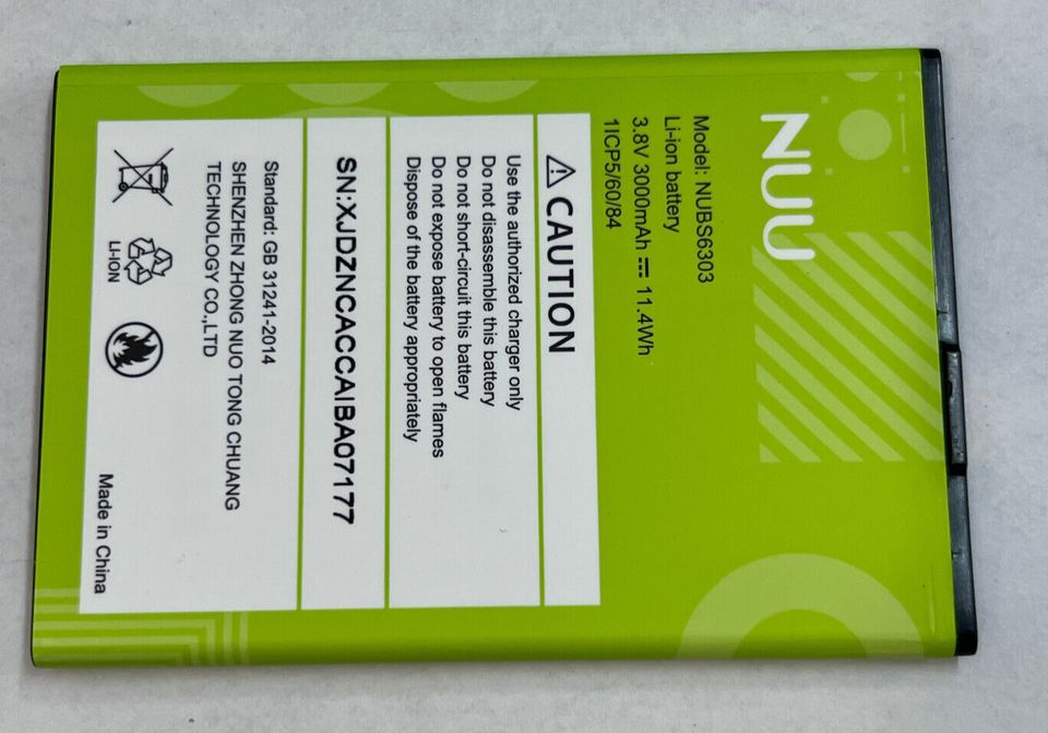NUU NUBS6303 A9L S6303L Li-Ion Battery 3.8V 3000mAh OEM Phone Part | eBay