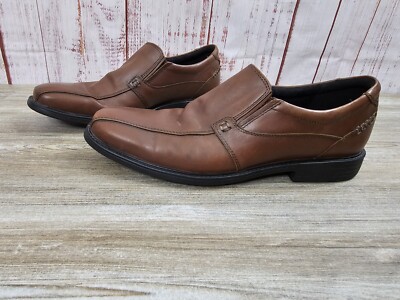 Clarks Shoes Extralight Loafer Mens 10.5 Casual Brown Leather Slip On ...