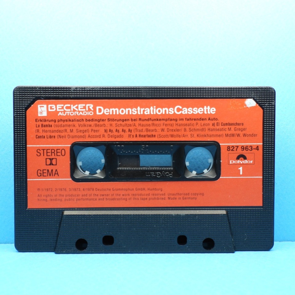 🎧 BECKER Autoradio * Demonstrationskassette - Demonstration Cassette ...