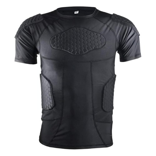 Men's Padded Compression Shirt, 6-Pads for Football, Baseball ...