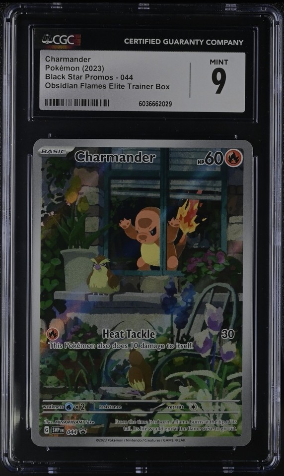 Pokémon Charmander #044, Obsidian Flames, Black Star Promo ETB, CGC 9 ...