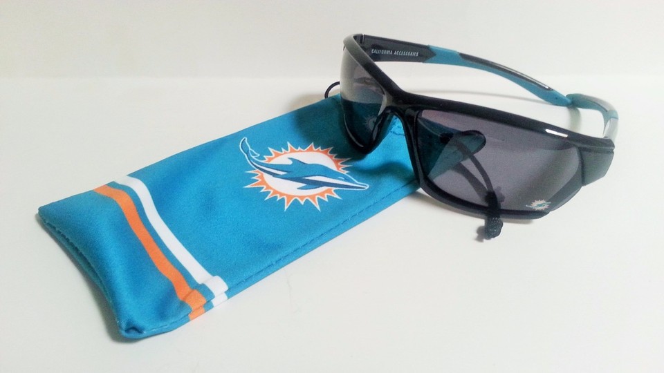 NFL Football Polarized Sport Wrap Team Sunglasses with Storage Pouch ...