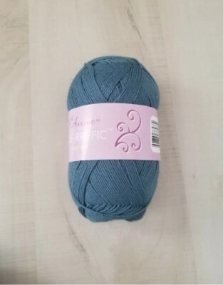 5th Avenue Toe-riffic wool blend sock yarn Deep Sea color 1 large skein ...