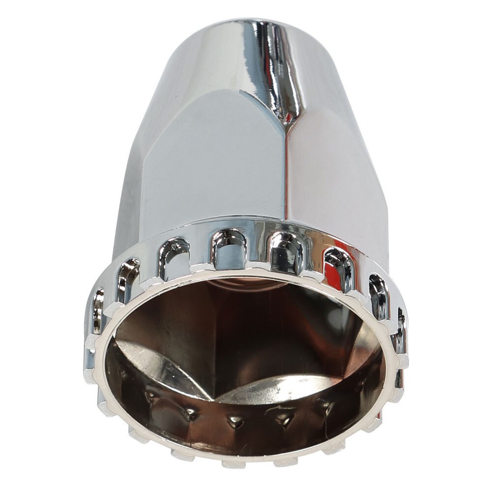 Complete 33mm Lug Chrome Hub Cover Semi Truck Wheel Axle Cover Kit ...