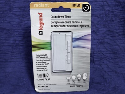 LEGRAND RT2WCCV4 Radiant Countdown TIMER 120 VAC 800W 800VA | eBay