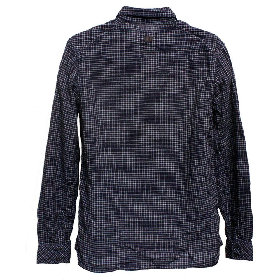 G-STAR RAW RADAR SHIRT L/S INDIGO MONDED CHECKERS 100% Authentic Super ...