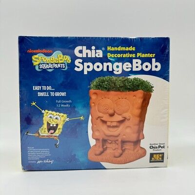 Nickelodeon SpongeBob Chia Pet Decorative Planter Factory Sealed 2012 ...