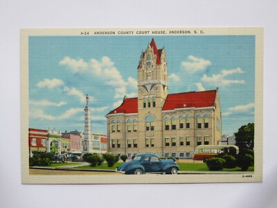 Anderson SOUTH CAROLINA Vintage Postcard Anderson County Courthouse | eBay
