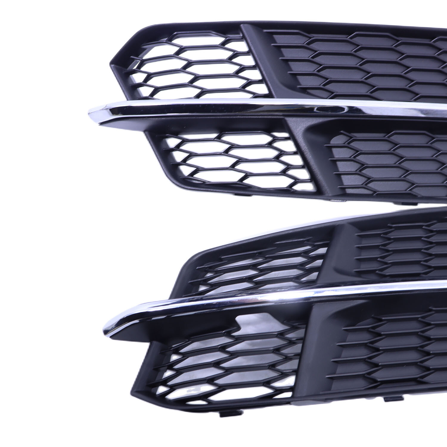 Left & Right Front Bumper Lower Grille Black Bezel for 2016-2018 Audi ...