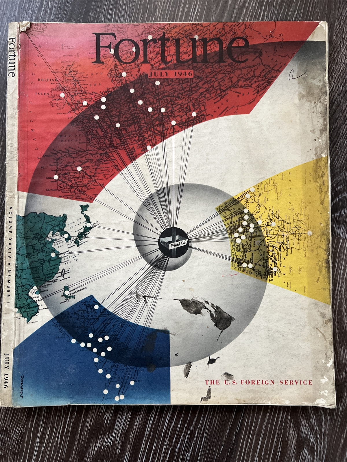 FORTUNE Magazine July 1946 Vol XXXIV No 1 US Foreign Service US Debt ...