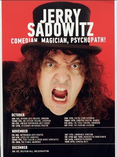 Jerry Sadowitz Promo Flyer From His Live Show In London - Card Magician ...