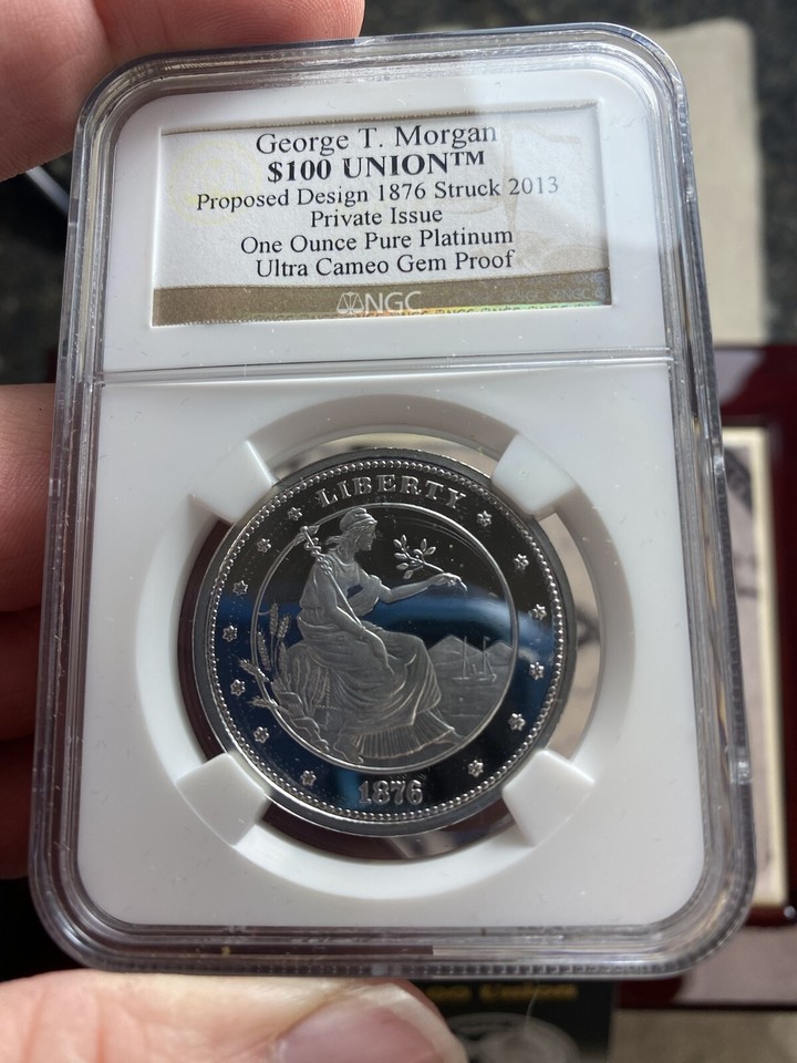 2013 George T. Morgan $100 UNION 1 Ounce Platinum NGC Ultra Cameo Gem ...