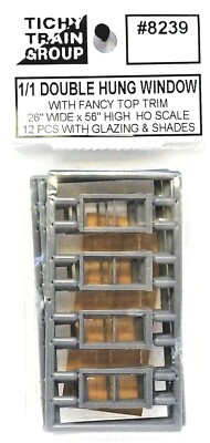 HO Scale Tichy Train Group 8239 1/1 26" x 56" w/Trim Double-Hung Window ...