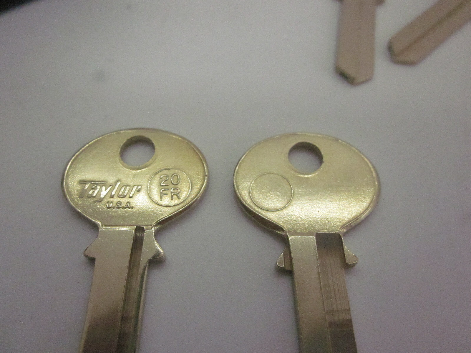 Lot of 10 Taylor Key Blanks blank Fits 20FR 1000FR Corbin rare lock ...