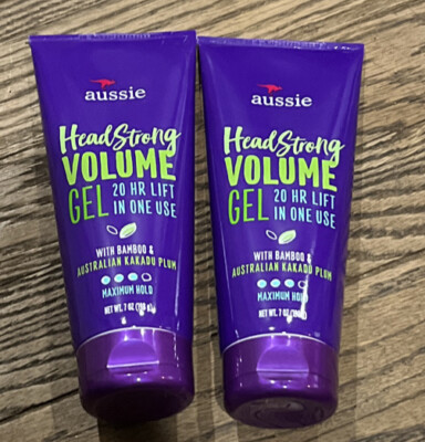 (2) Aussie Head Strong Volume Gel 20 Hr Lift Bamboo Kakadu Plum Maximum ...