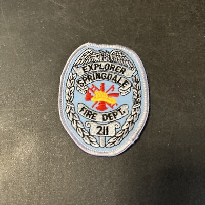 Vintage Obsolete Fire Department Patch Springdale Explorer | eBay