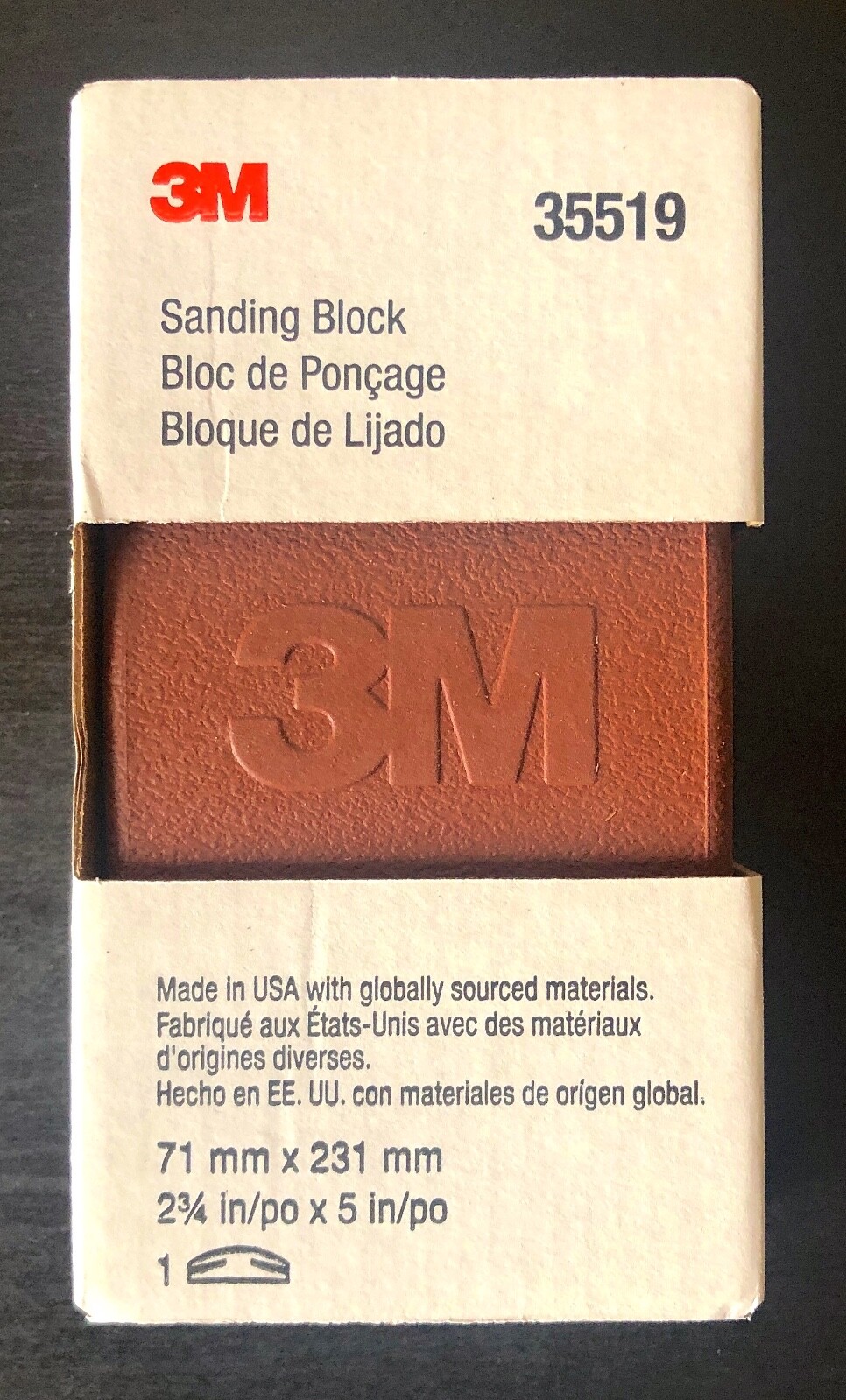 **NEW IN BOX** 3M Rubber Sanding Block, 35519, 2-3/4 in x 5 in | eBay