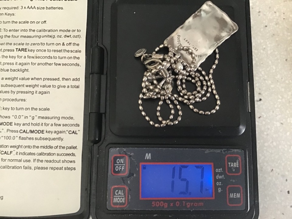 Sterling Silpada Pendant & Chain Dangling Parts Front Pearl & Clear ...